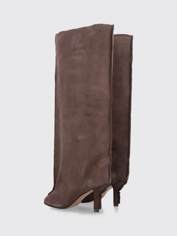 MAISON MARGIELA Knee-high Suede Stiletto Boots - Brown