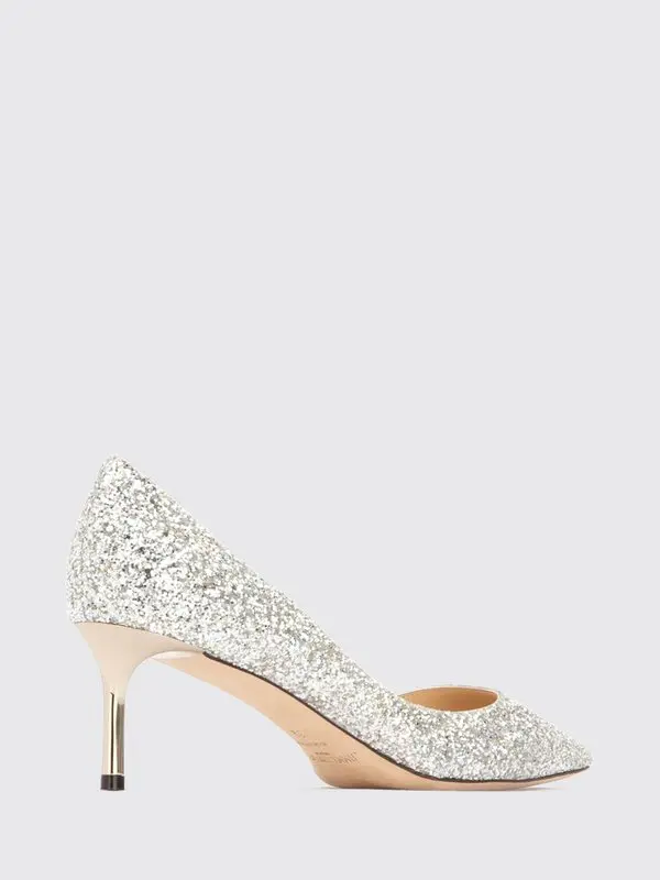 JIMMY CHOO Romy Glitter Fabric Pumps With Medium Stiletto Heel