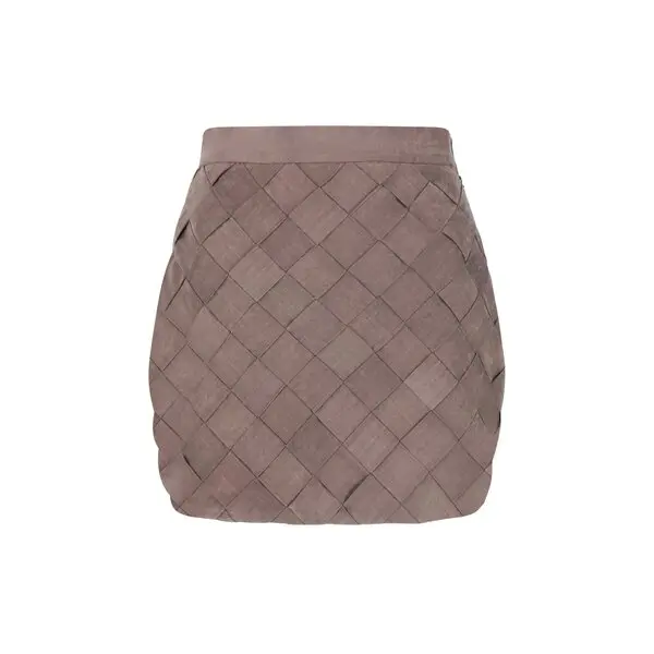 ÚCHÈ Braided Suede Skirt