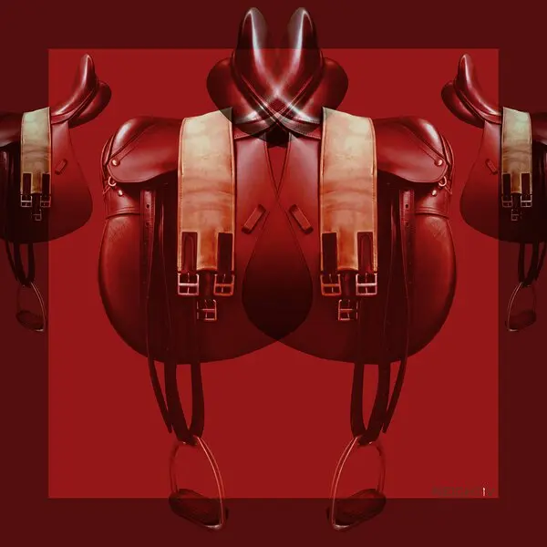 NEIGHTIV Horse Saddles Silk Scarf- Saddle Power - Red