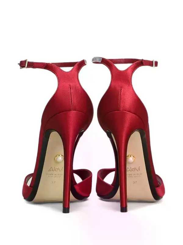 ALEVI MILANO Crystal-embellished Satin Sandals