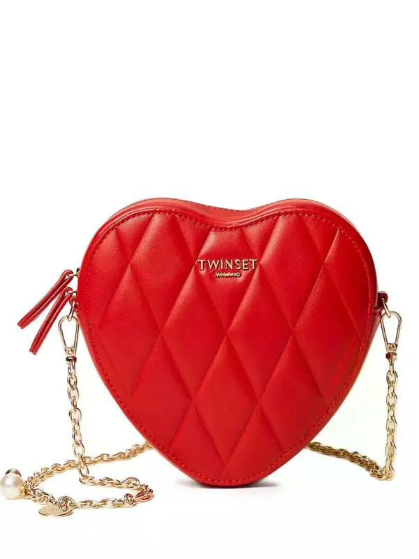 TWINSET Quilted Heart Chain Mini Bag