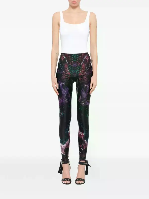 Alexander McQueen Printed Leggings - Black