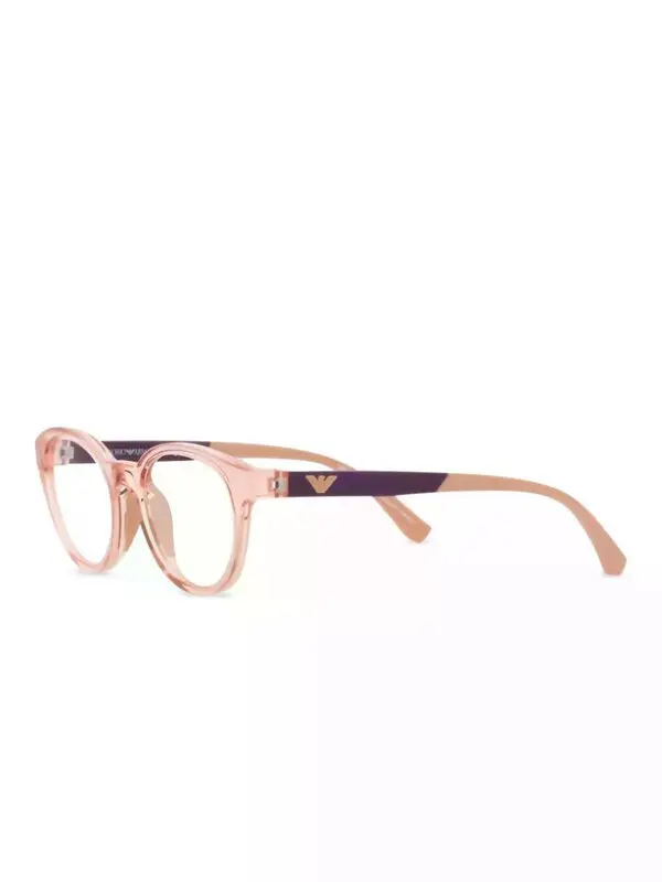 Emporio Armani Round Logo-temples Glasses