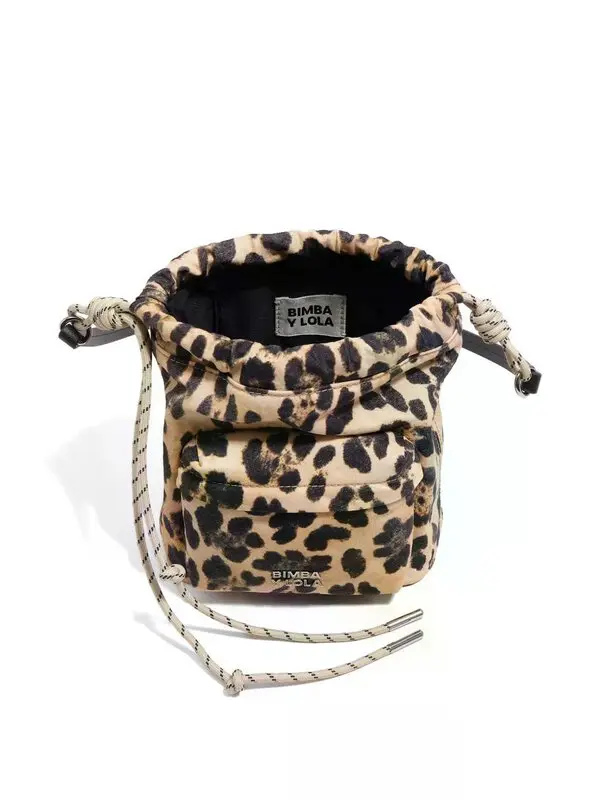 Bimba Y Lola Drawstring Leopard Mini Bag