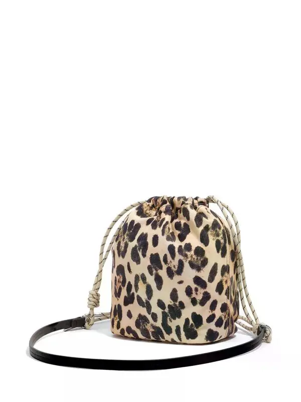 Bimba Y Lola Drawstring Leopard Mini Bag