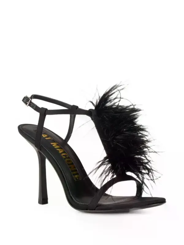 KAT MACONIE Faryal Feather-embellished Sandals