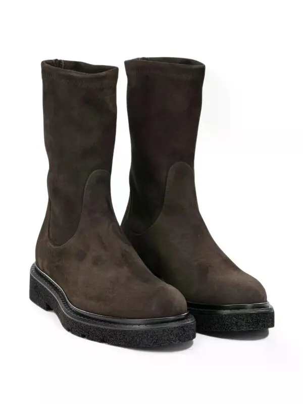 GUGLIELMO ROTTA Suede Rear-zip Ankle Boots
