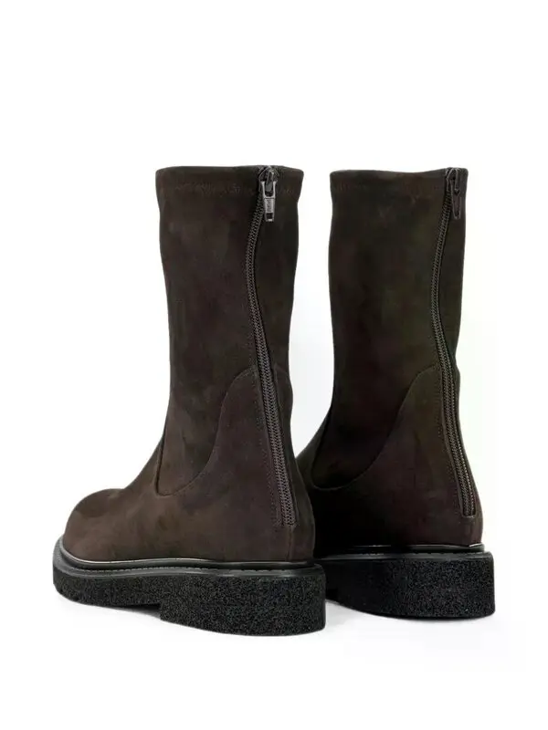 GUGLIELMO ROTTA Suede Rear-zip Ankle Boots