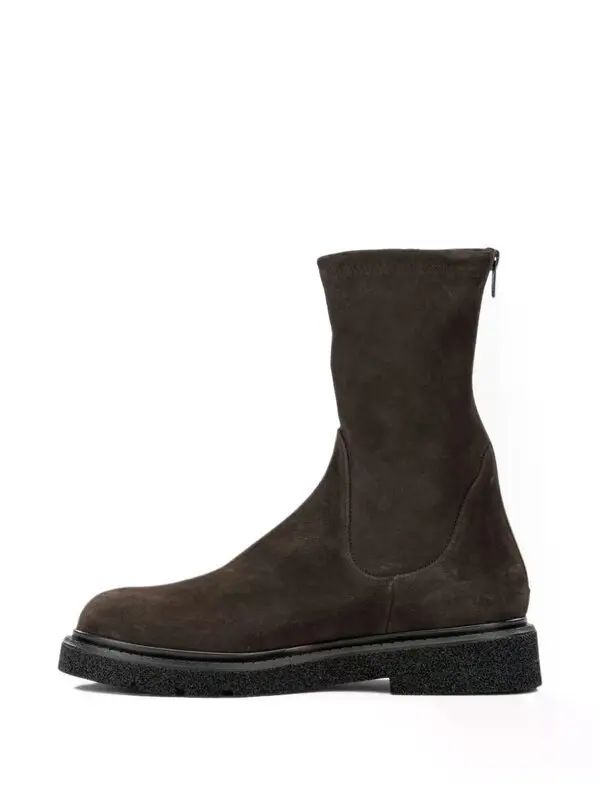 GUGLIELMO ROTTA Suede Rear-zip Ankle Boots