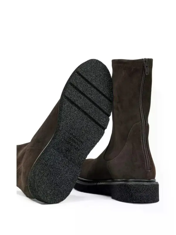 GUGLIELMO ROTTA Suede Rear-zip Ankle Boots
