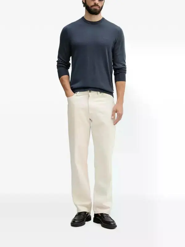 Guess Logo-embroidered Crew-neck Sweater
