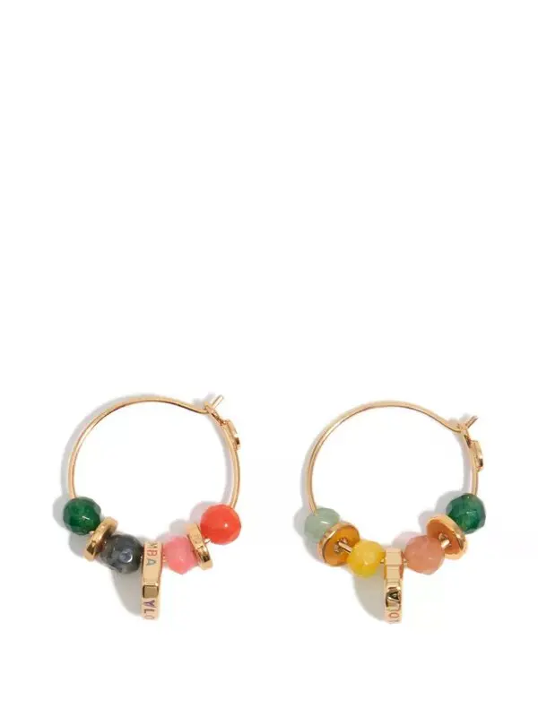 Bimba Y Lola Beaded Hoop Earrings