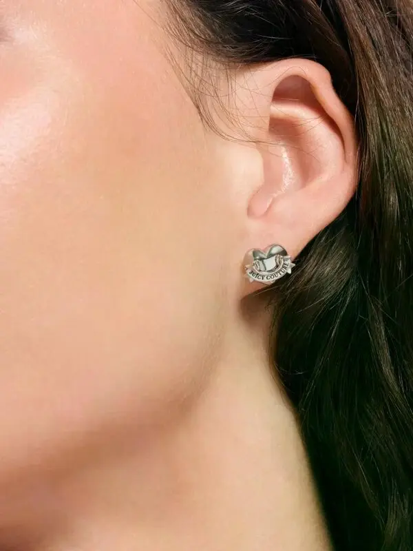 Juicy Couture Icon Heart Stud Earrings
