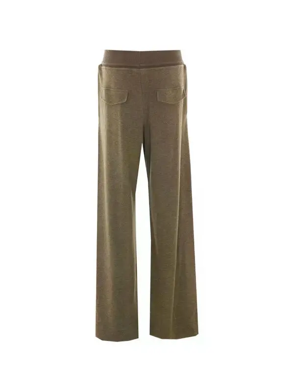 ELEH Drawstring Wide-leg Track Pants - Brown