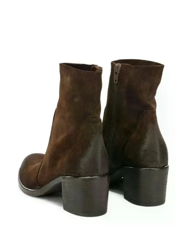 STRATEGIA SHOES Distressed-effect Suede Boots