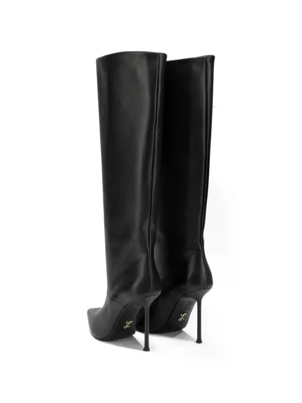 SERGIO LEVANTESI Paprika Pointed-toe Leather Boots