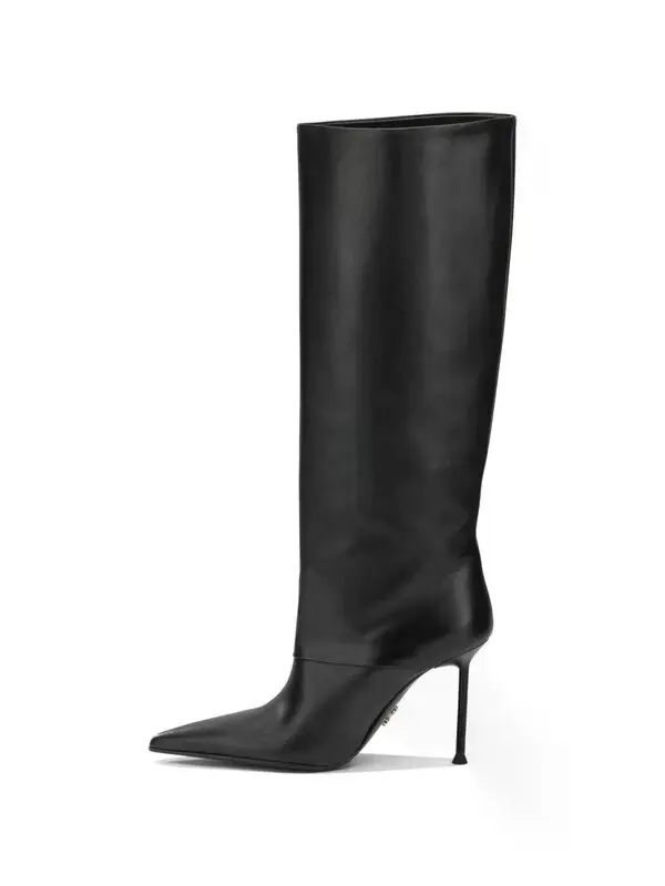 SERGIO LEVANTESI Paprika Pointed-toe Leather Boots