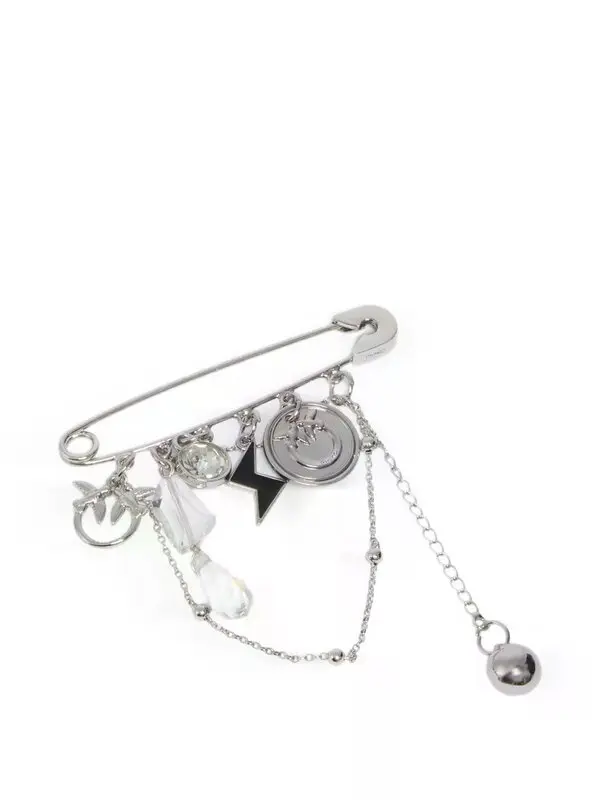Pinko Love Birds Charm-embellished Brooch