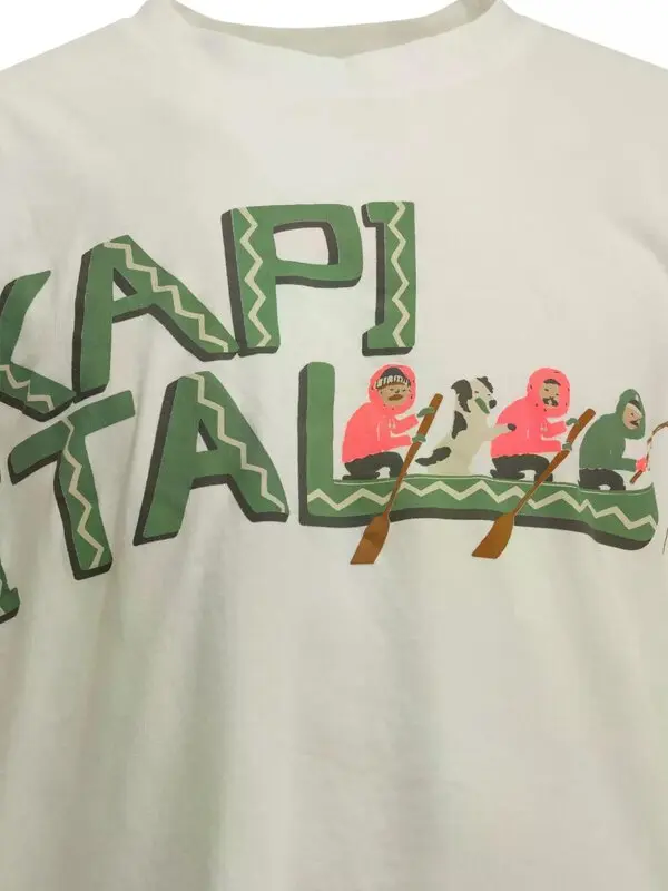 Kapital Graphic-print Mesh-back T-shirt