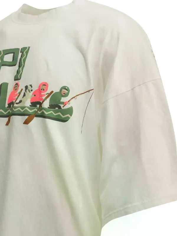 Kapital Graphic-print Mesh-back T-shirt