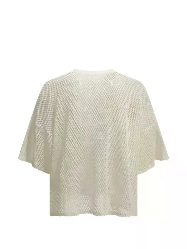 Kapital Graphic-print Mesh-back T-shirt - Neutrals