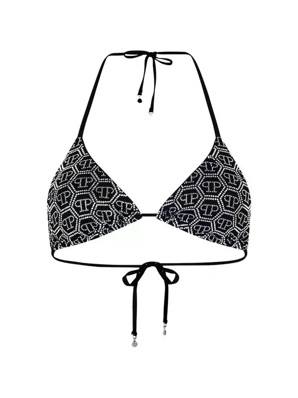 Philipp Plein Swimming Triangle-bra Monogram-strass