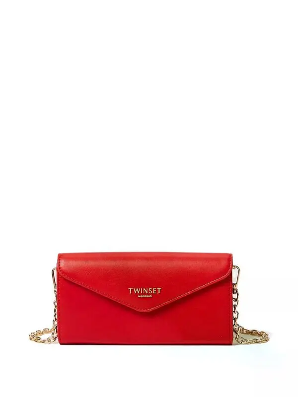 TWINSET Mobile Phone Holder With Flap And Logo - Red