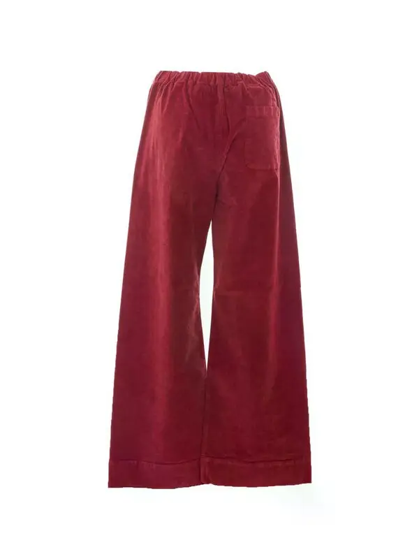 TRUE AVENUE Pensil Velvet Wide-leg Trousers