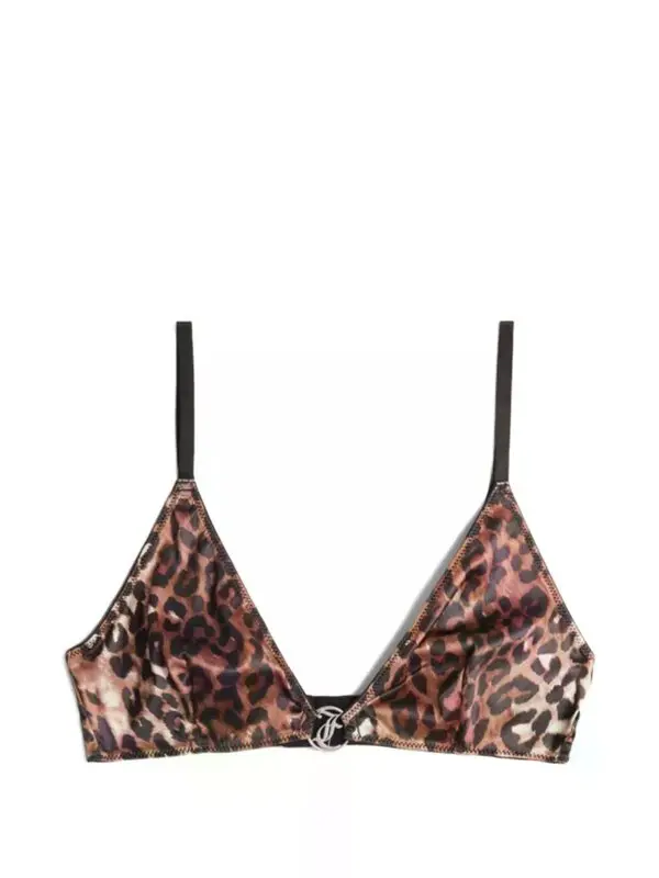 Juicy Couture Leopard-print Triangle Bra - Brown