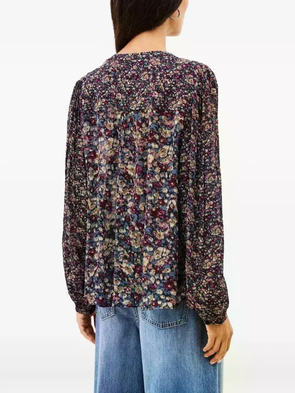 Ba&sh Kross Floral-print Ruffled Blouse