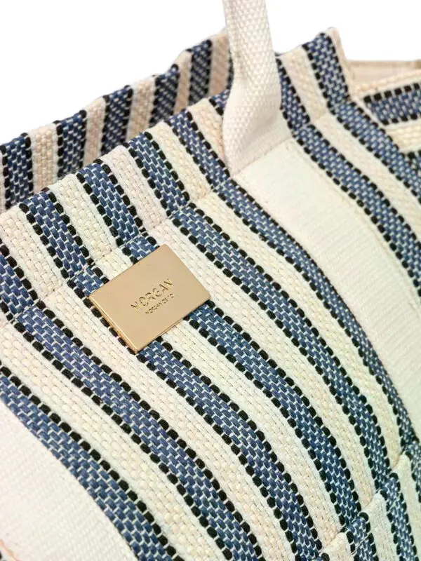 MORGAN Striped Tote Bag