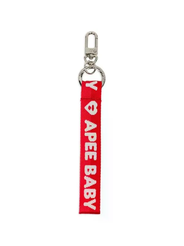 AAPE BY *A BATHING APE Logo-embroidered Strap Keyring