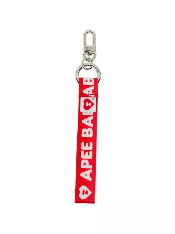 AAPE BY *A BATHING APE Logo-embroidered Strap Keyring