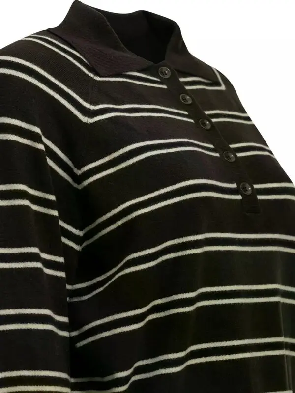 IVY OAK Iofarleigh Striped Long-sleeve Polo Sweater