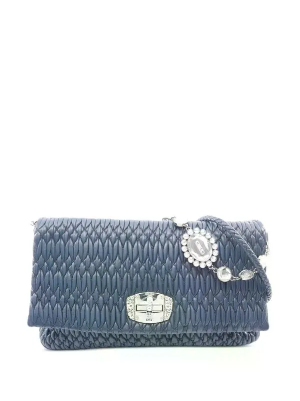 Miu Miu 2000s Crystal Matelassé Shoulder Bag