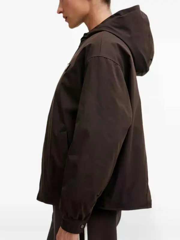Guess Logo-plaque Hooded Jacket