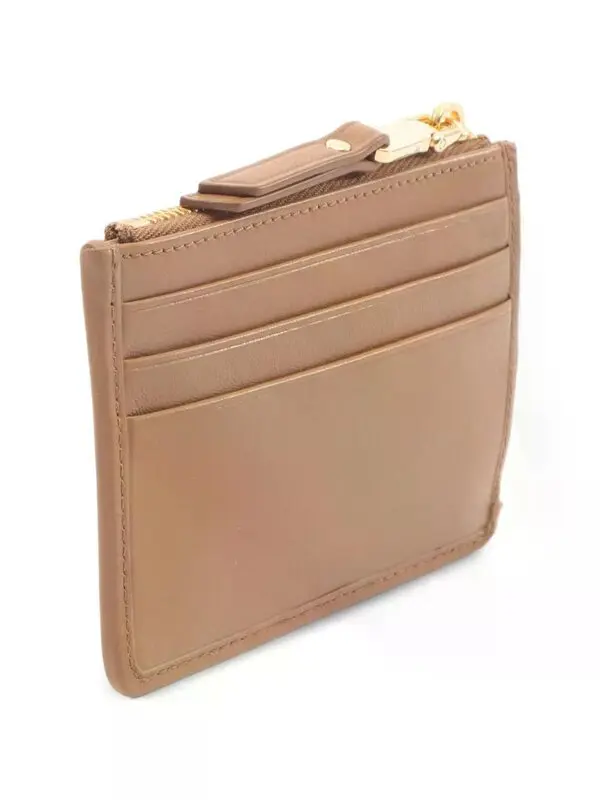 Miu Miu Logo-plaque Matelassé Card Case - Neutrals
