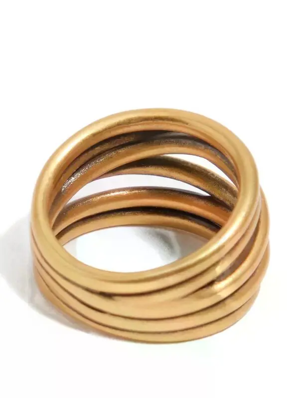Bimba Y Lola Cross-stripes Band Ring