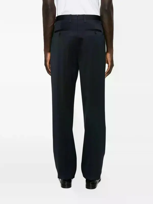 LARDINI Pleated Straight-leg Trousers