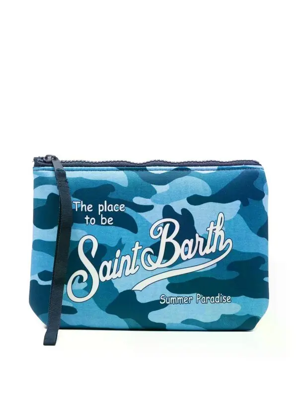 MC2 SAINT BARTH Aline Camouflage Zip Clutch Bag