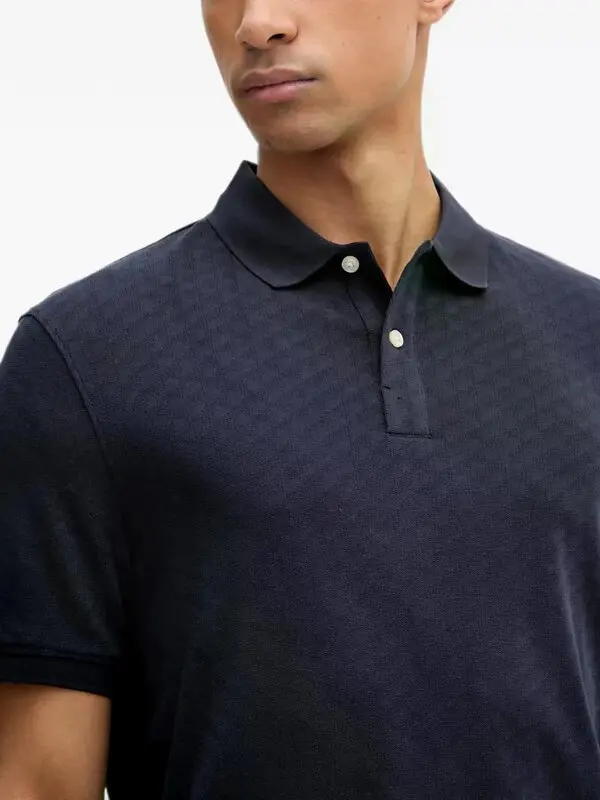 Guess Geometric-pattern Short-sleeve Polo Shirt