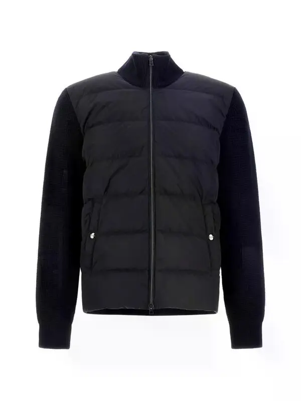 Herno Waffle-knit Padded Cardigan