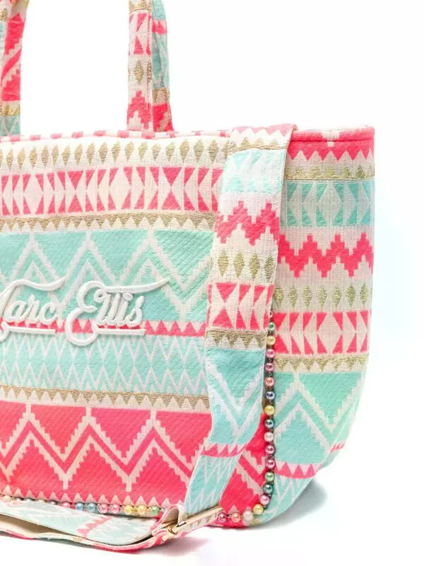 MARC ELLIS Geometric-pattern Bead-embellished Shoulder Bag