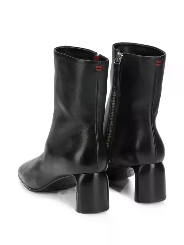 HALMANERA Side-zip Leather Ankle Boots
