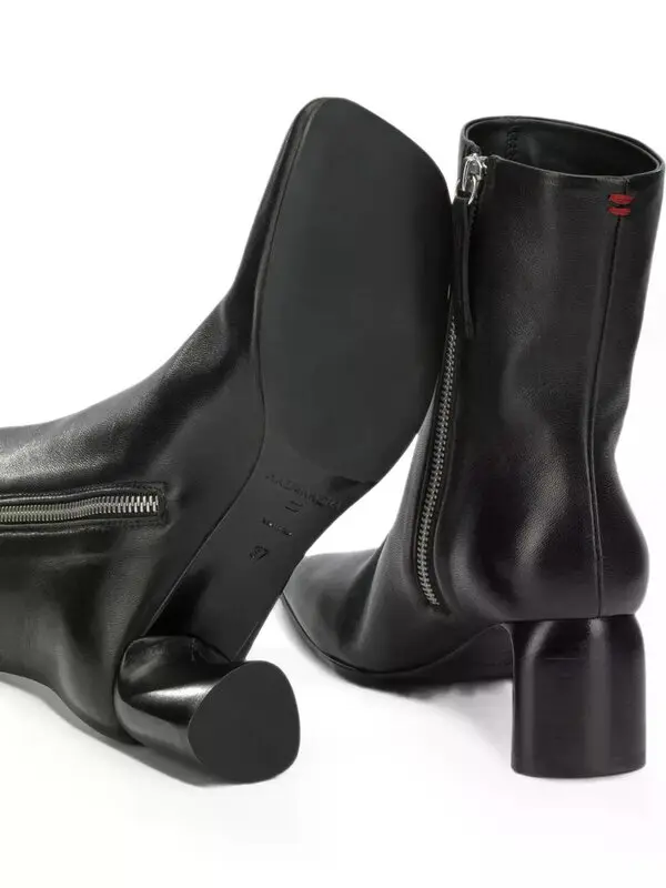 HALMANERA Side-zip Leather Ankle Boots