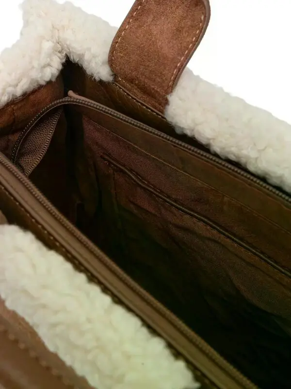 MORGAN Monogram-quilted Shearling-trim Tote Bag