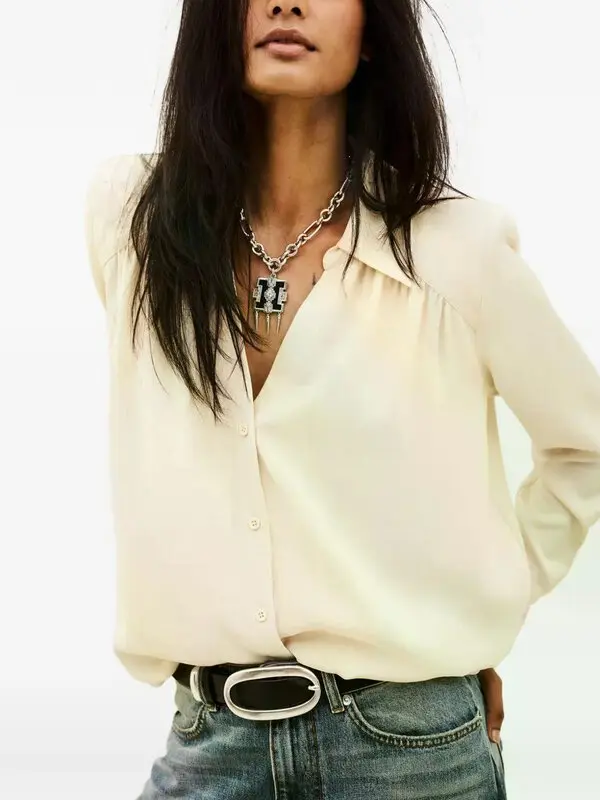 Ba&sh Wilna Gathered Long-sleeved Shirt