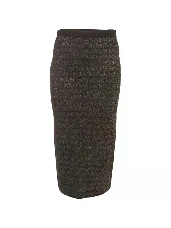 Michael Kors Monogram Pencil Midi Skirt