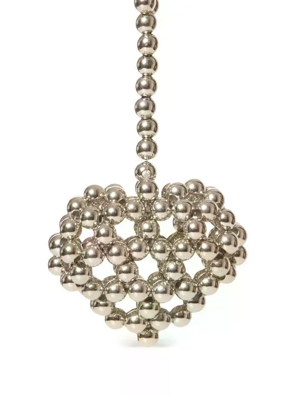 0711 TBILISI Heart-shaped Keychain - Silver